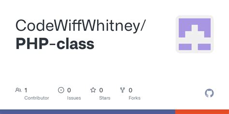 Github Codewiffwhitneyphp Class