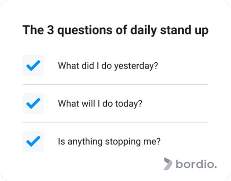 Daily Stand Up Meeting In Scrum Agenda Format Bordio