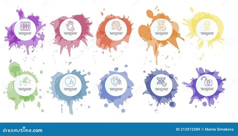 Infographic Authentication Template Icons In Different Colors Include
