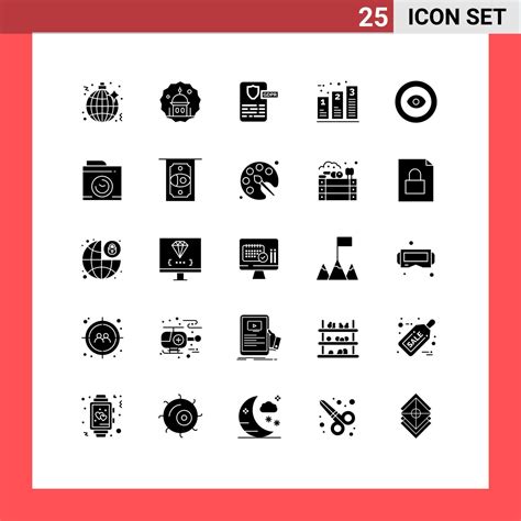 Set Of 25 Modern Ui Icons Symbols Signs For Phases Graph Pray Chart Project Editable Vector