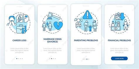 Financial Problems Onboarding Mobile App Page Screen Banner Carousel Application Vector Banner