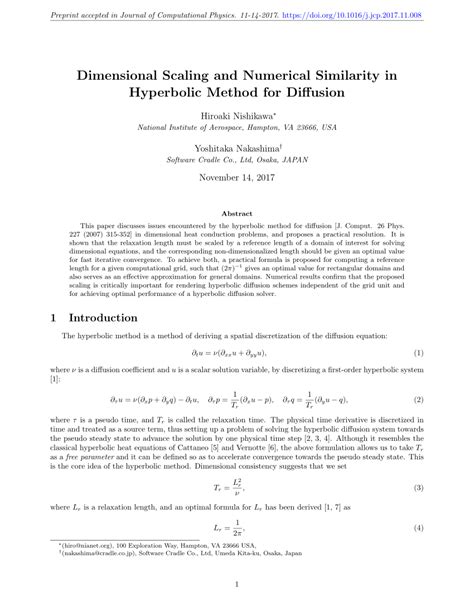 Pdf Dimensional Scaling And Numerical Similarity In Hyperbolic Method