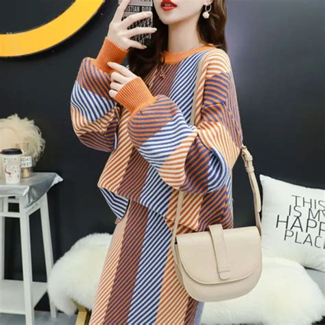 Комплект из 2 предметов женские комплекты с юбкой Осенние комплекты с рукавом фонариком