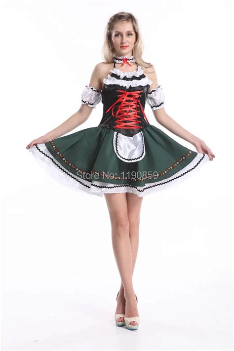 Free Shipping Hot Wholesale China Supplier Sexy Bavarian Beer Girl Maid Ladies Oktoberfest