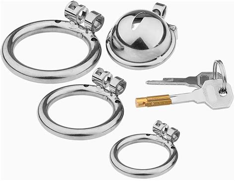 Cock Cage Chastity Device Set With 3 Penis Ring Small