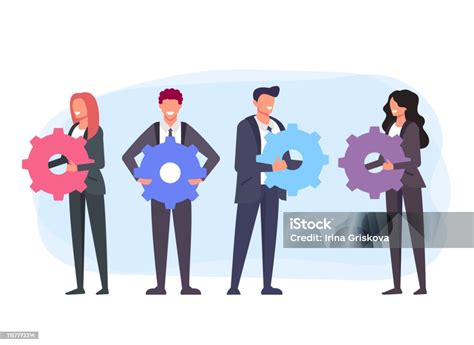 팀워크 비즈니스 피플 캐릭터 컨셉 벡터 플랫 만화 고립 그래픽 디자인 일러스트 사람들에 대한 스톡 벡터 아트 및 기타 이미지 사람들 개념 건물 외관 Istock