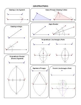 Geometry Compass Constructions Worksheet Geometric Constructions Using