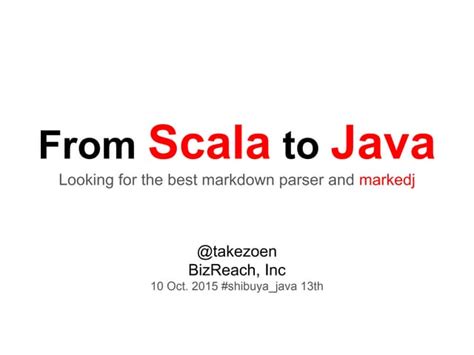 Markedj The Best Of Markdown Processor On Jvm Ppt