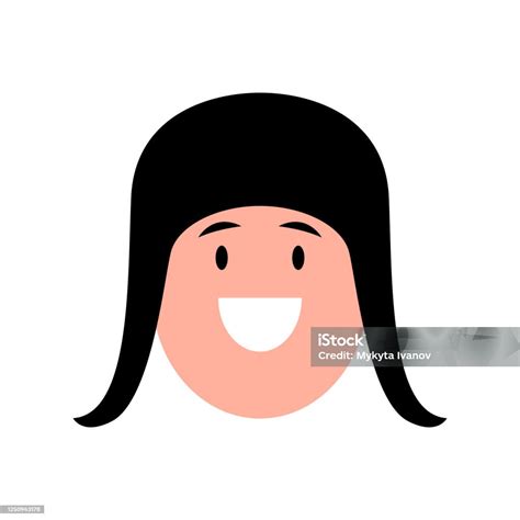 겨울 모자를 쓰고 있는 젊은 미소 남자의 벡터 일러스트레이션 잘 생긴 쾌활한 소년의 초상화 아바타 프로필 젊은 사람의 Id 사진