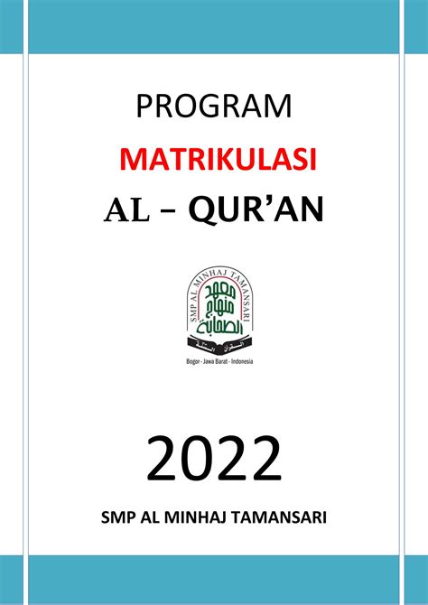 program matrikulasi quran 2022 2023 final smpalminhaj kaca 1 pdf