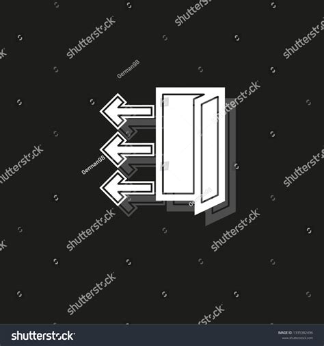 Vector Logout Icon Exit Sign Register Stock Vector Royalty Free 1335382496 Shutterstock