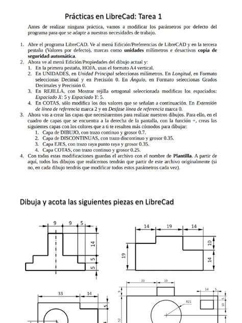 Práctica 1 Librecad Pdf