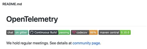 Add Build Status Badges To The Top Of Readme · Issue 241 · Open Telemetryopentelemetry Proto