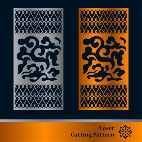 레이저 및 Cnc 절단 패널 템플릿 프리미엄 벡터