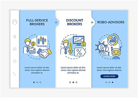 Professional Trader Types Onboarding Vector Template Shareholder Robot
