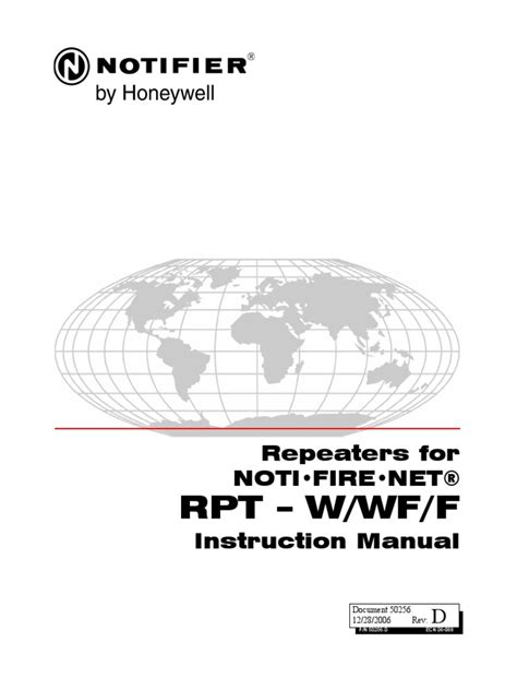 Rpt W Wf F Repeaters For Noti Fire Net 50256 Pdf Network Topology Computer Network