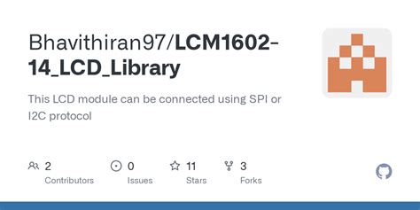 GitHub Bhavithiran LCM LCD Library This LCD Module Can Be Connected Using SPI Or I C
