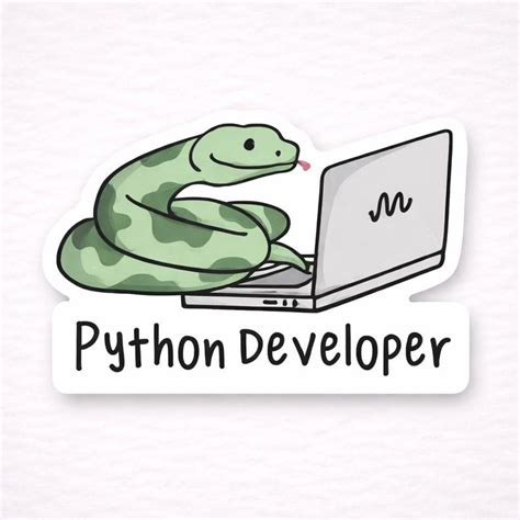 Python Developer Tech Pun Stickers Etsy Uk