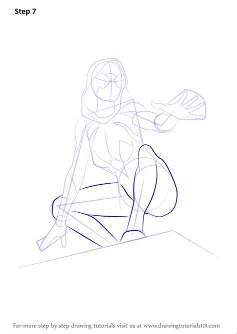 How To Draw Spider Gwen Marvel Comics Step By Step Drawingtutorials Com
