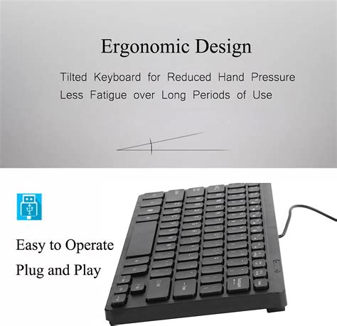 Slim Usb Wired Small Compact Mini Computer Keyboard Wired Waterproof Multimedia Kaypad Portable
