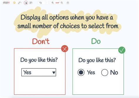 Tip 78 When To Choose The Radio Button Or Dropdown Radio Buttons Chosen