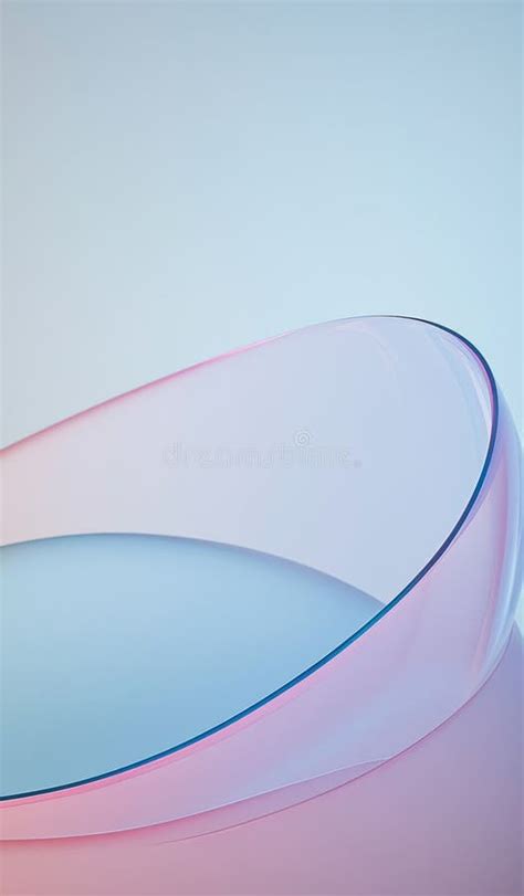 Smooth Flowing Shapes In Soft Pastel Pink And Blue Create An Elegant
