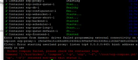 Easy Install Script [ Error Failed Programming External Connectivity ] · Issue 1447 · Frappe