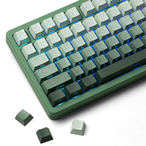 Womier Shine ผาน RGB Backlit คย Custom Topographic แกวสเขยว