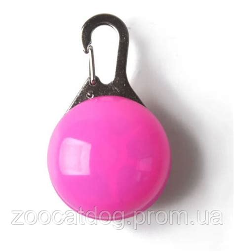 Світлодіодний Led брелок ліхтарик для собак та котів на нашийник Рожевий Id 2003971089 цена