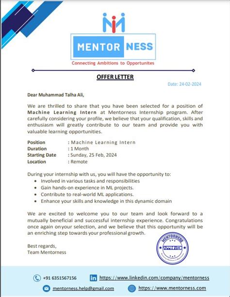 Machinelearning Internship Mentorness Professionalgrowth