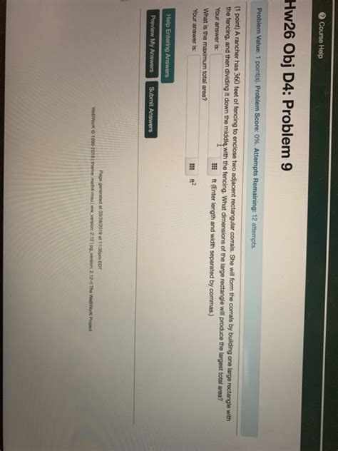 Solved Hw Obj D Problem Problem Value Point S Chegg Com