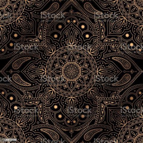 고급 배경 벡터입니다 동양 로얄 패턴 원활한입니다 크리스마스 파티에 대 한 황금 만다라 디자인 만다라에 대한 스톡 벡터 아트 및 기타 이미지 Istock