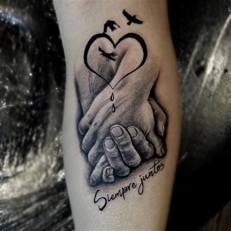 Holding Hands Heart Tattoo