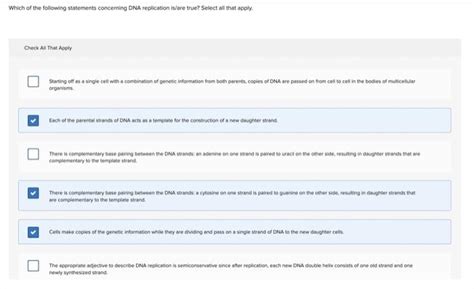 Solved Which Of The Following Statements Concerning Dna
