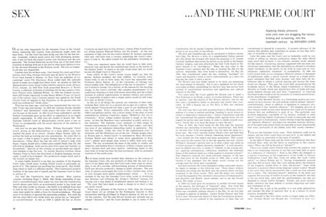 Sex And The Supreme Court Esquire June 1963
