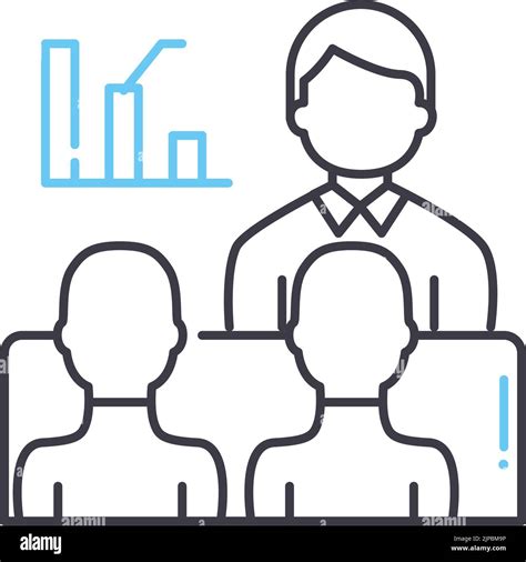 Training Line Icon Outline Symbol Vector Illustration Concept Sign