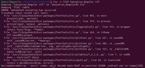Ttx Cant Dump Font In My Case Tsiv Table · Issue 2282 · Fonttools