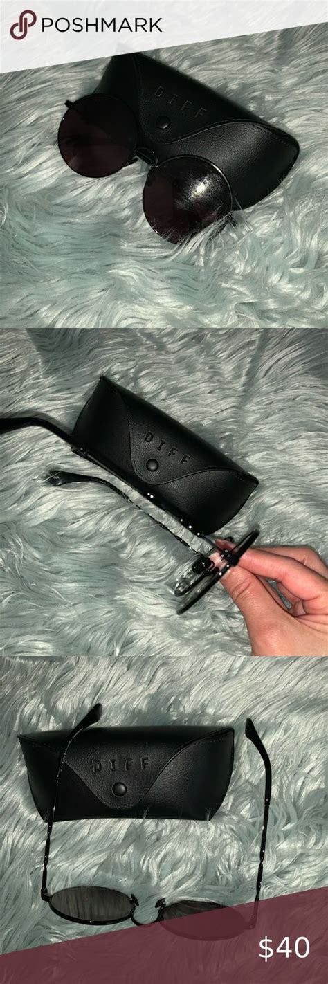 Diff Round Black Sunglasses Nwt Black Sunglasses Colored Sunglasses