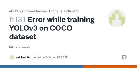 error while training yolov3 on coco dataset · issue 131