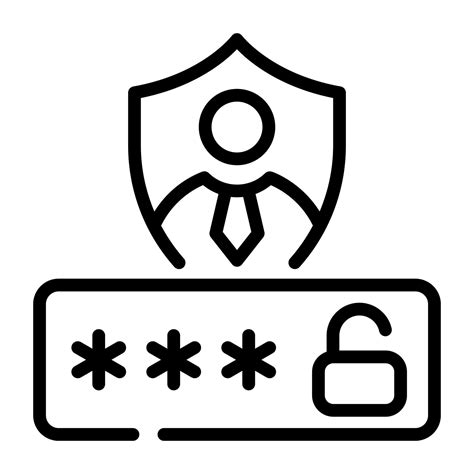 An Editable Outline Icon Of Secure Profile 12712498 Vector Art At Vecteezy