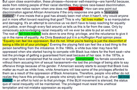 Solved Read Kelly Coryell S Student Essay All Words Matter The