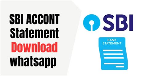 How To Get An SBI Account 6 Month Statement On WhatsApp