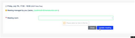 Calendar Impossible To Configure A Meeting Submit Button Is Disabled Issue