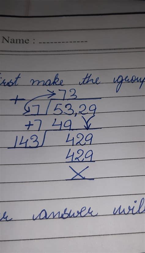 Find The Square Root Using Division Method A Brainly In