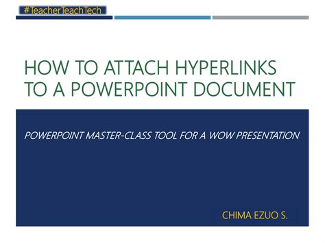How To Attach Hyperlinks To A Powerpoint Document Ppt