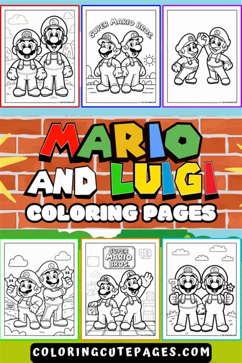 Super Mario And Luigi Coloring Pages