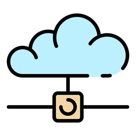 Premium Vector Cloud Hosting Icon Outline Cloud Hosting Vector Icon
