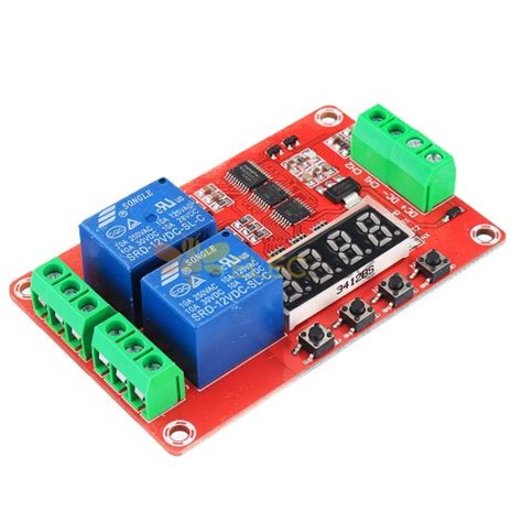 2 Channel Multi Function Relay Module Delay Self Lock CycleTiming Timer Relay 5V 12V 21V