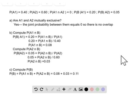 solved the events a and b are mutually exclusive suppose p a 30 and p b 20 what is
