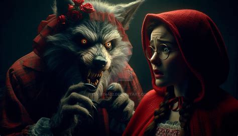 Werewolf And Red Riding Hood In Red By Csobi14422 On Deviantart